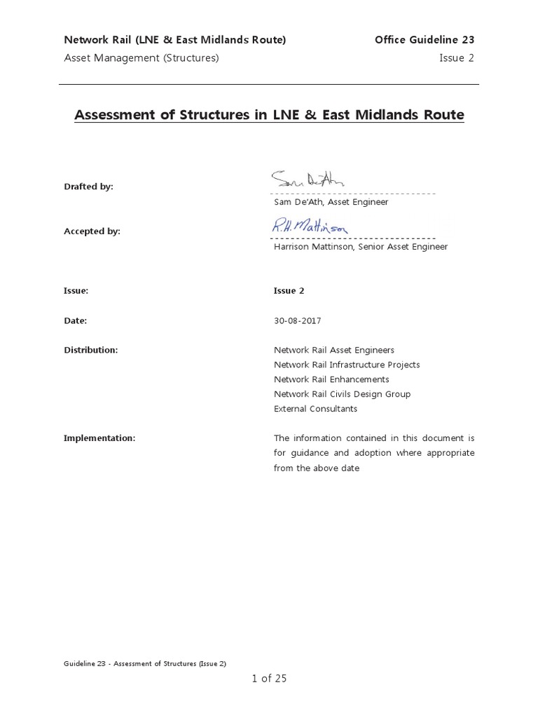 Guideline 23 - Assessment of Structures (Issue 2) | PDF