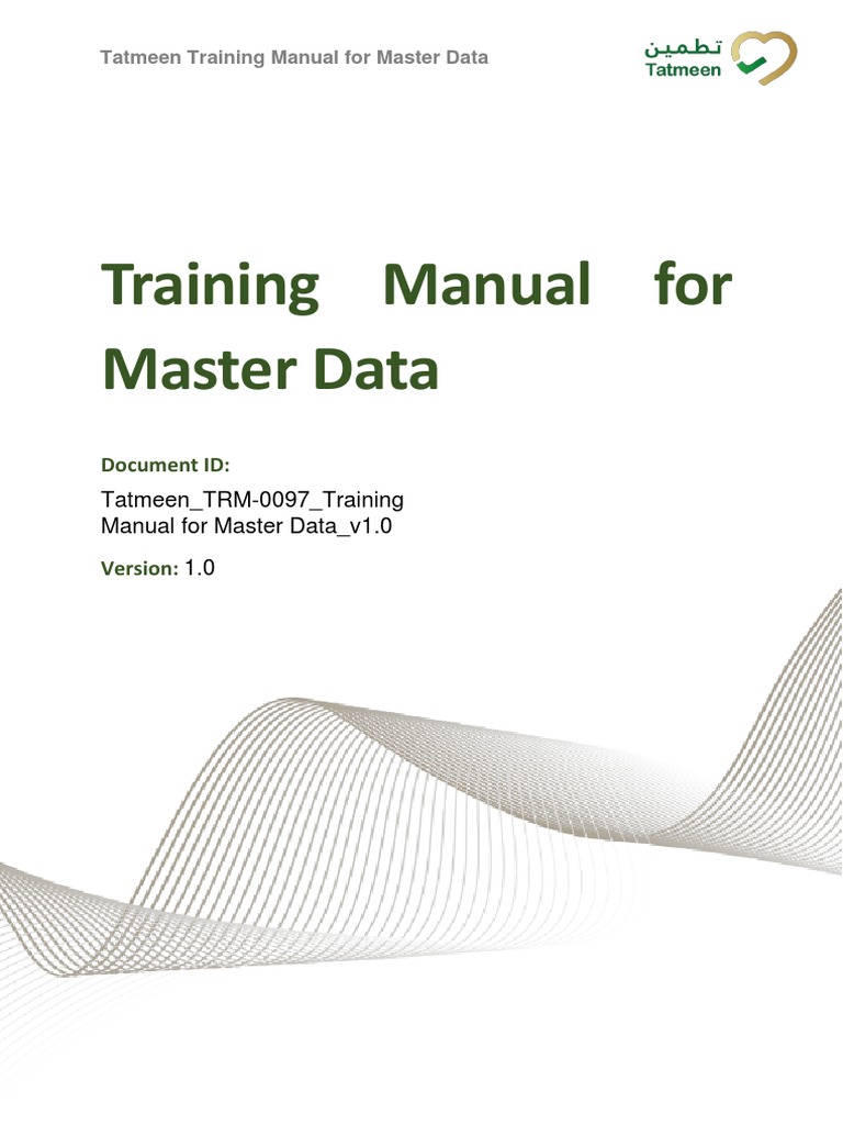Tatmeen Training Manual For Master Data - v1.0 | PDF | Barcode | Image ...