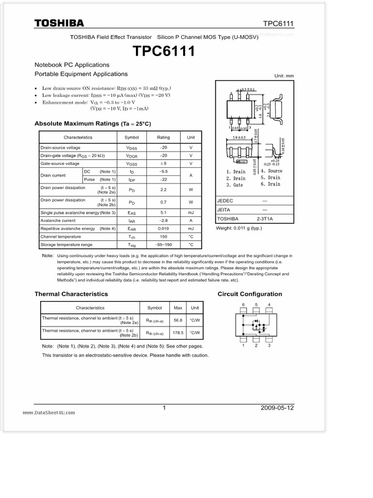 TPC6111 Datasheet | PDF
