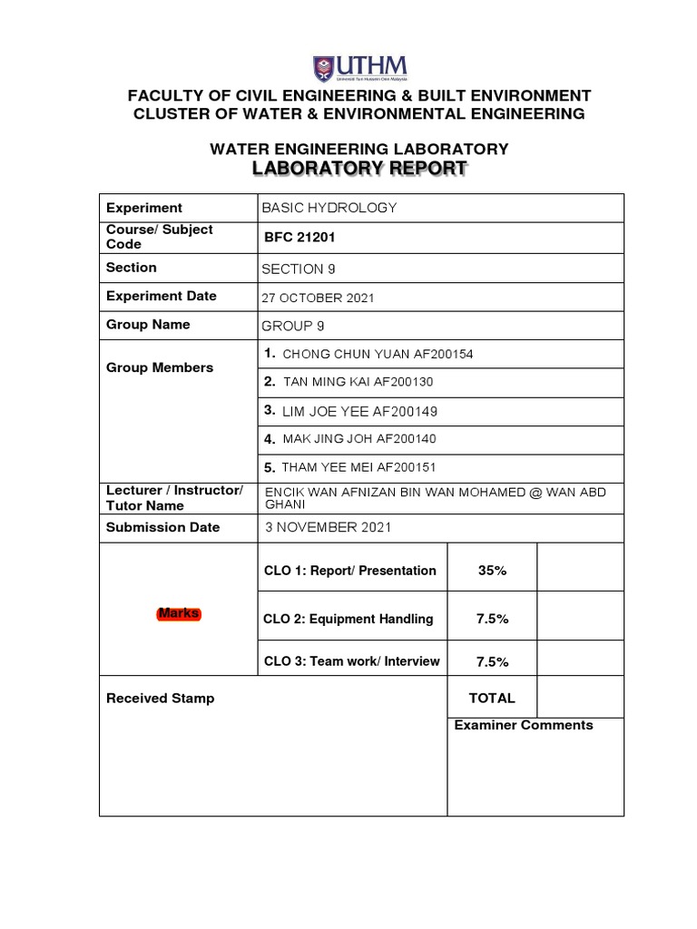 Full Report Basic Hydrology | PDF | Surface Runoff | Drainage Basin