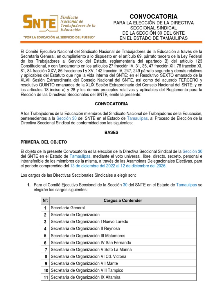 Convocatoria ADE Secc-30-2022 | PDF | Politica de mexico | México