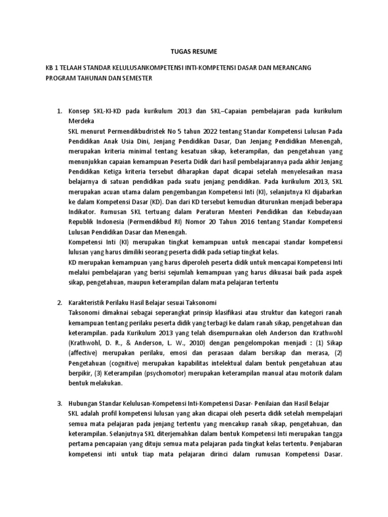 TUGAS RESUME Lokakarya Modul 1 KB 1 | PDF