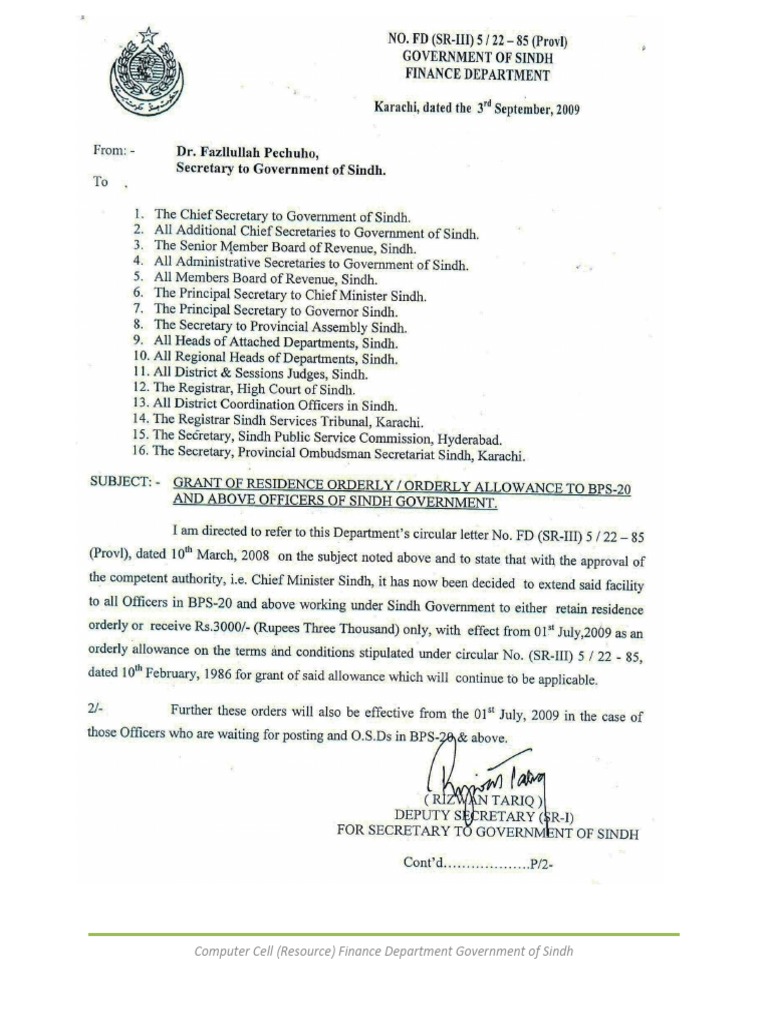 Orderly Allowance | PDF