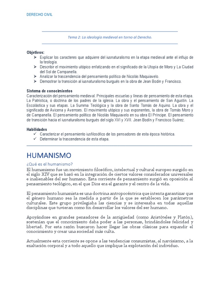 Filosofía Medieval-Humanismo | PDF | Renacimiento | Edades medias