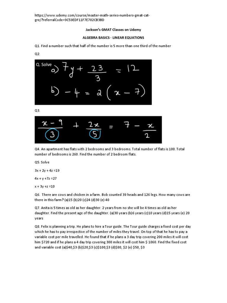 Algebra Basics | PDF