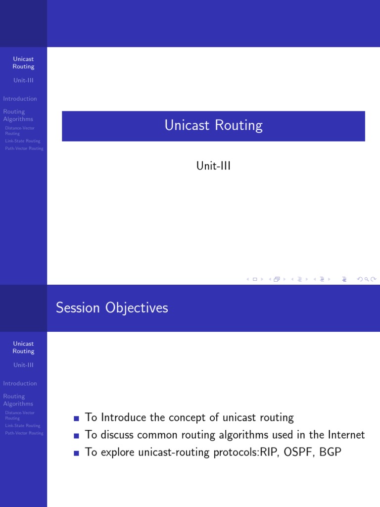 Unicast Routing Pdf Routing Telecommunications Standards