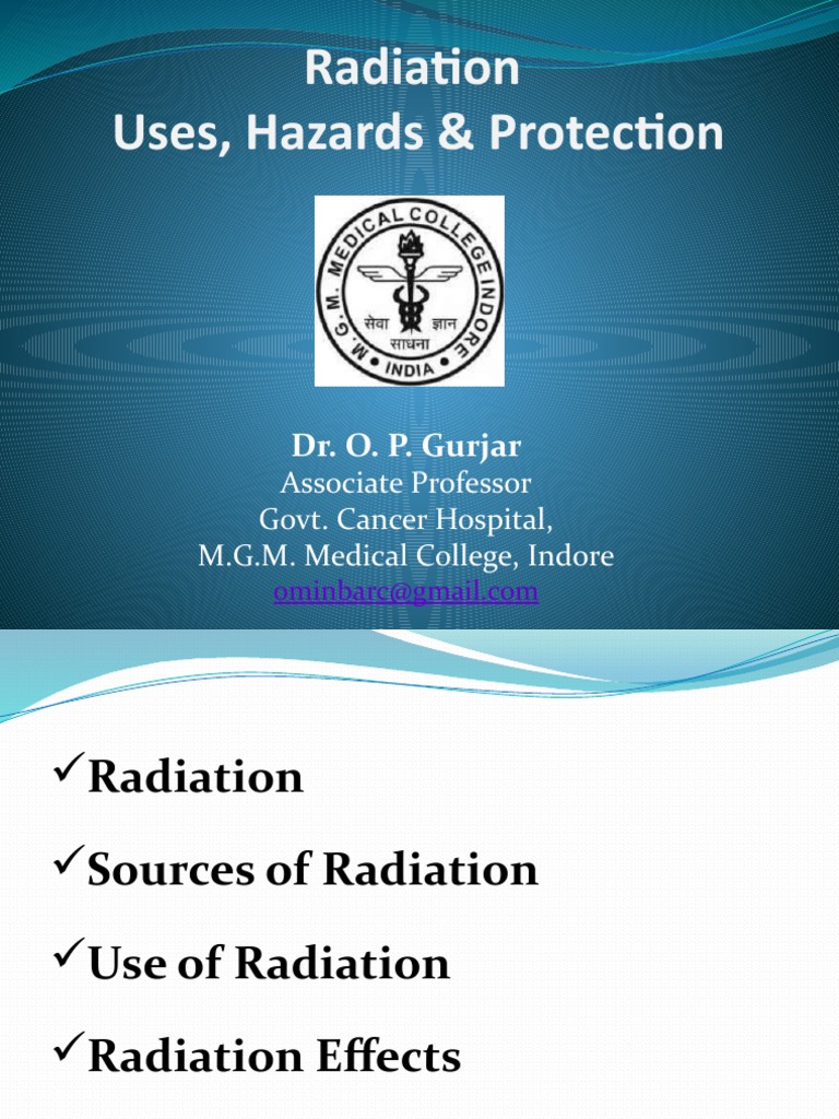 DR OP Gurjar-Radiation Safety | PDF | Ionizing Radiation | Radiation Protection