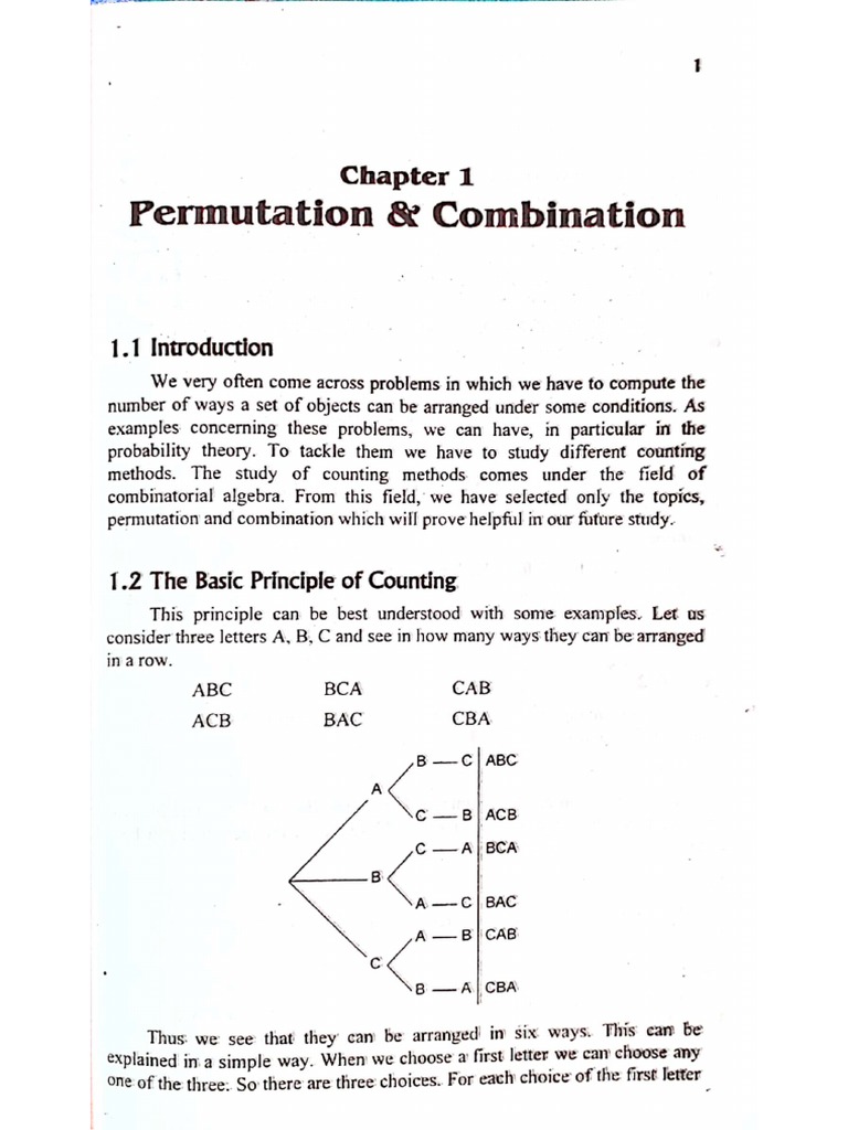 Unit 1 Permutation and Combination | PDF