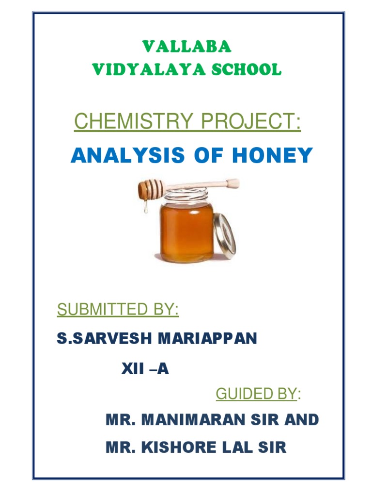 Analysis of Honey Chemistry Project | PDF | Honey | Magnesium