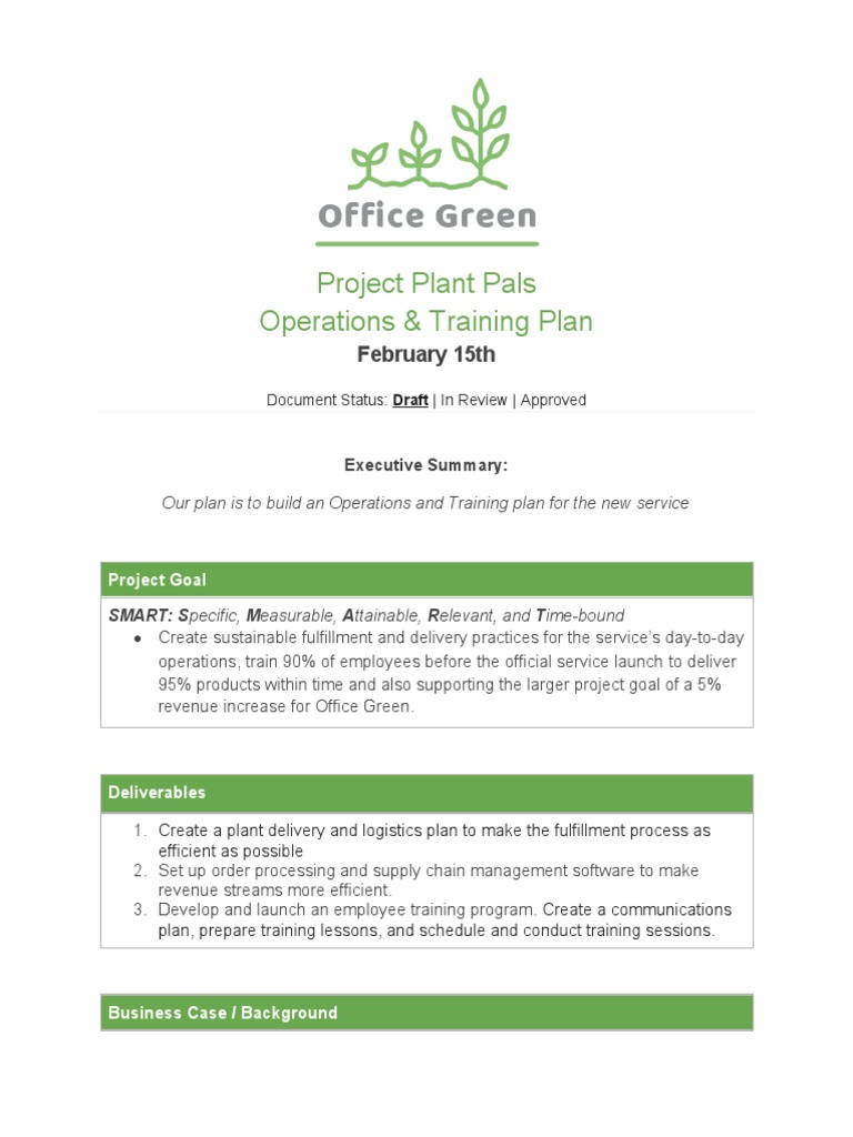 Activity Template - Project Charter | PDF | Customer | Goal