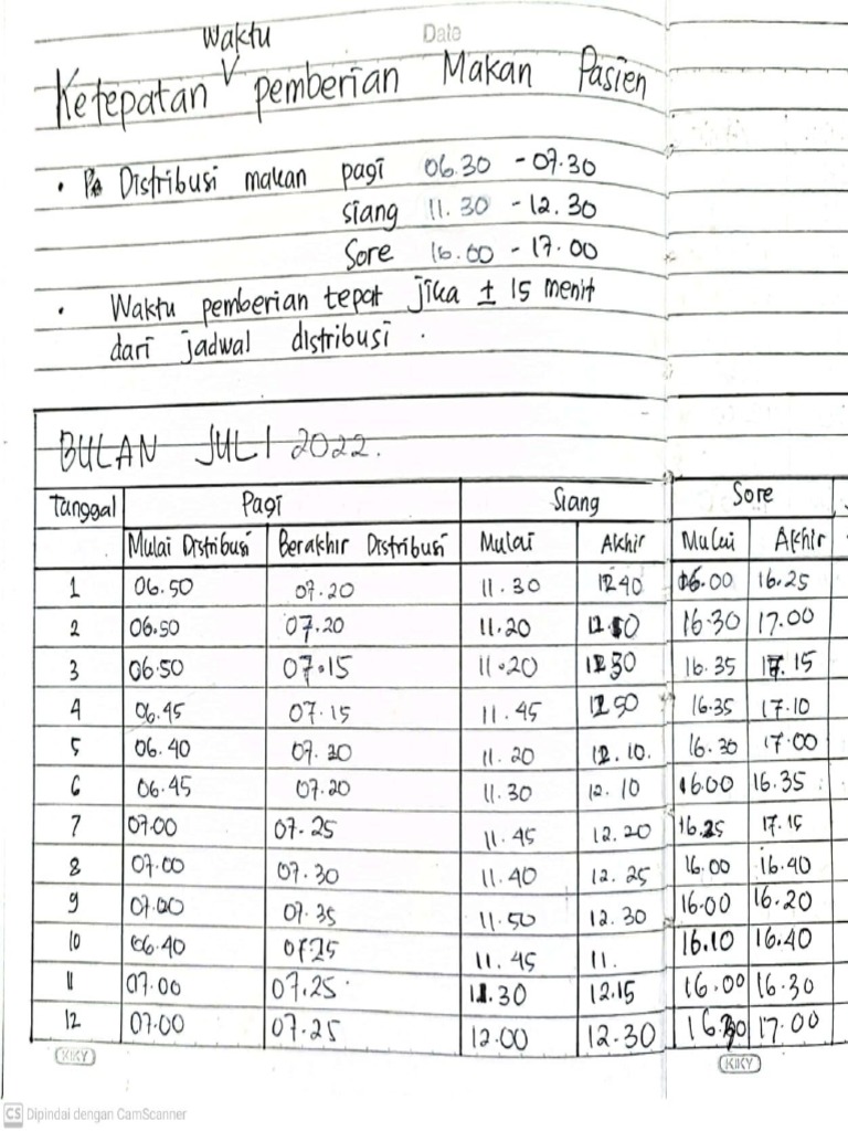 Foto Dokumen Ketepatan Waktu Pemberian Makanan | PDF
