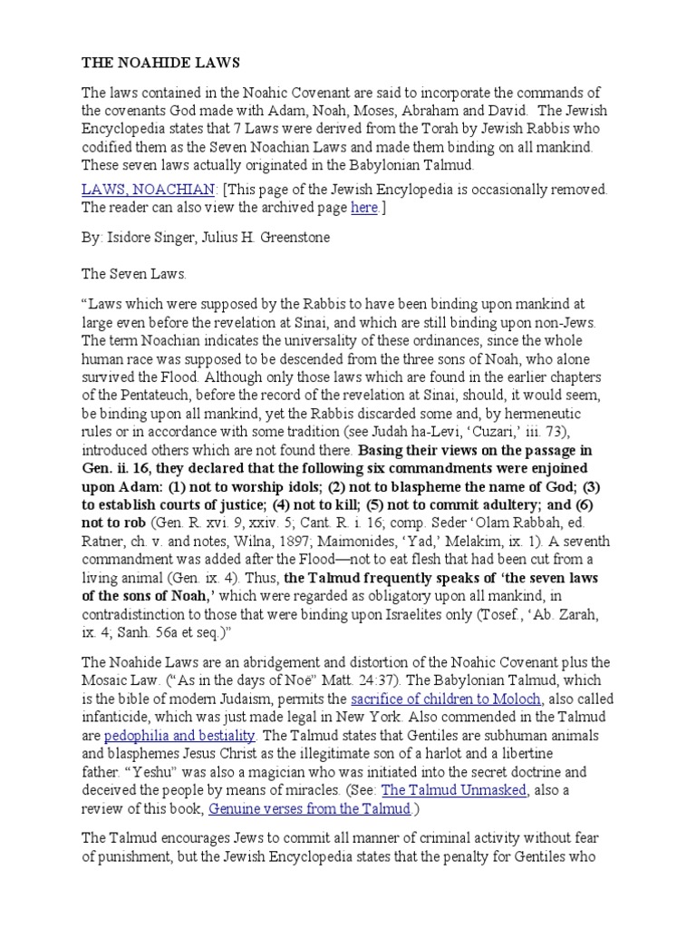 The Noahide Laws | PDF