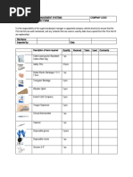 HSE - First Aid Box Inspection Checklist | PDF