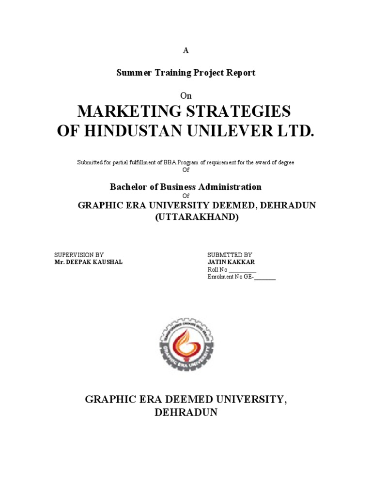 HUL Marketing Strategies Report | PDF | Economies | Business