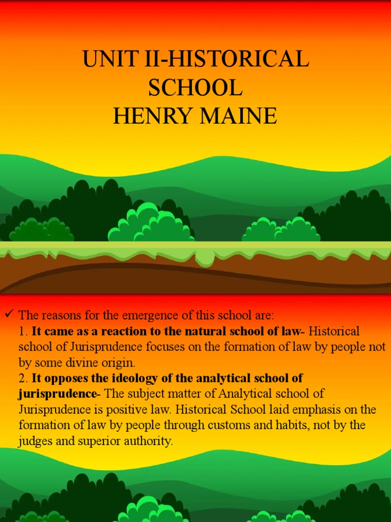 Unit II Historical School Henry Maine 20221129131510 | PDF ...