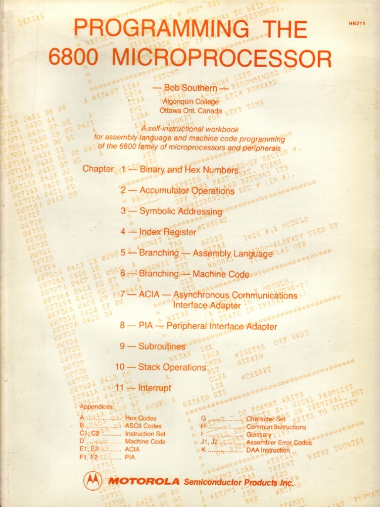 Programming the 6800 1977 | PDF | Programming | Computer Program