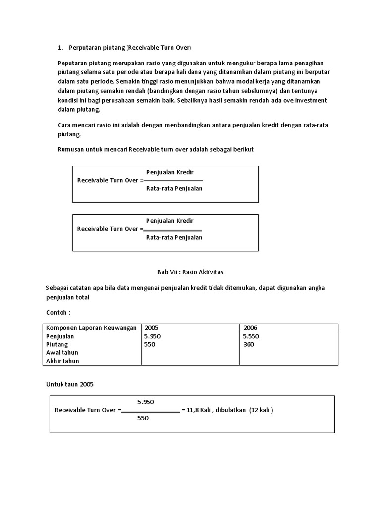 Perputaran Piutang | PDF | Bisnis | Hukum