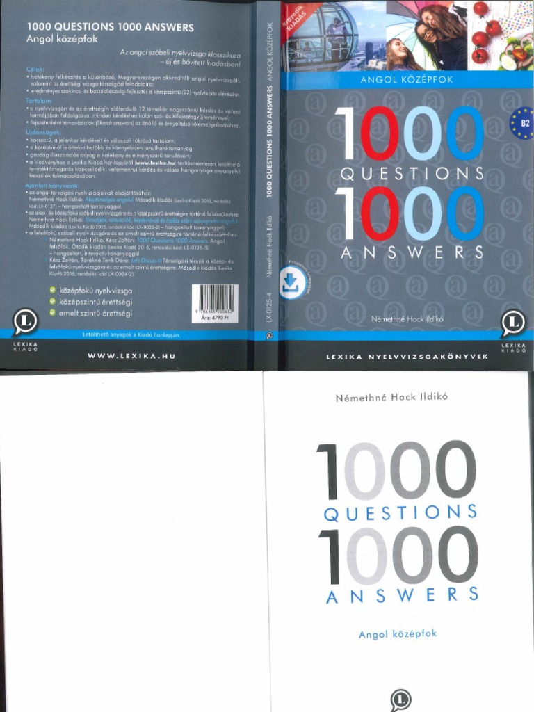 Némethné Hock Ildikó - 1000 Questions 1000 Answers | PDF