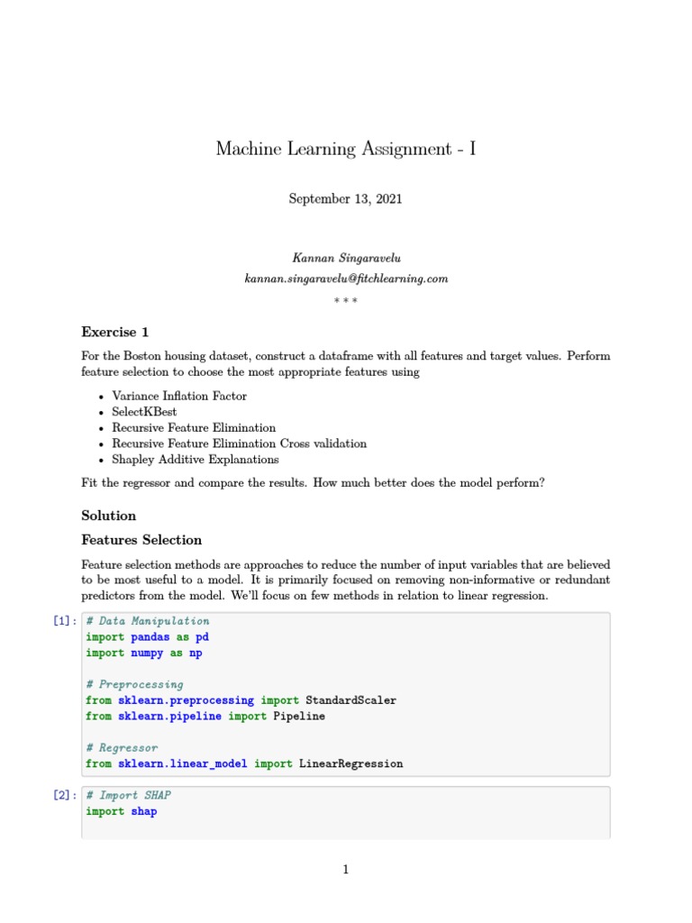 CQF June 2021 M4L4 Solutions | PDF | Dependent And Independent Variables | Multicollinearity