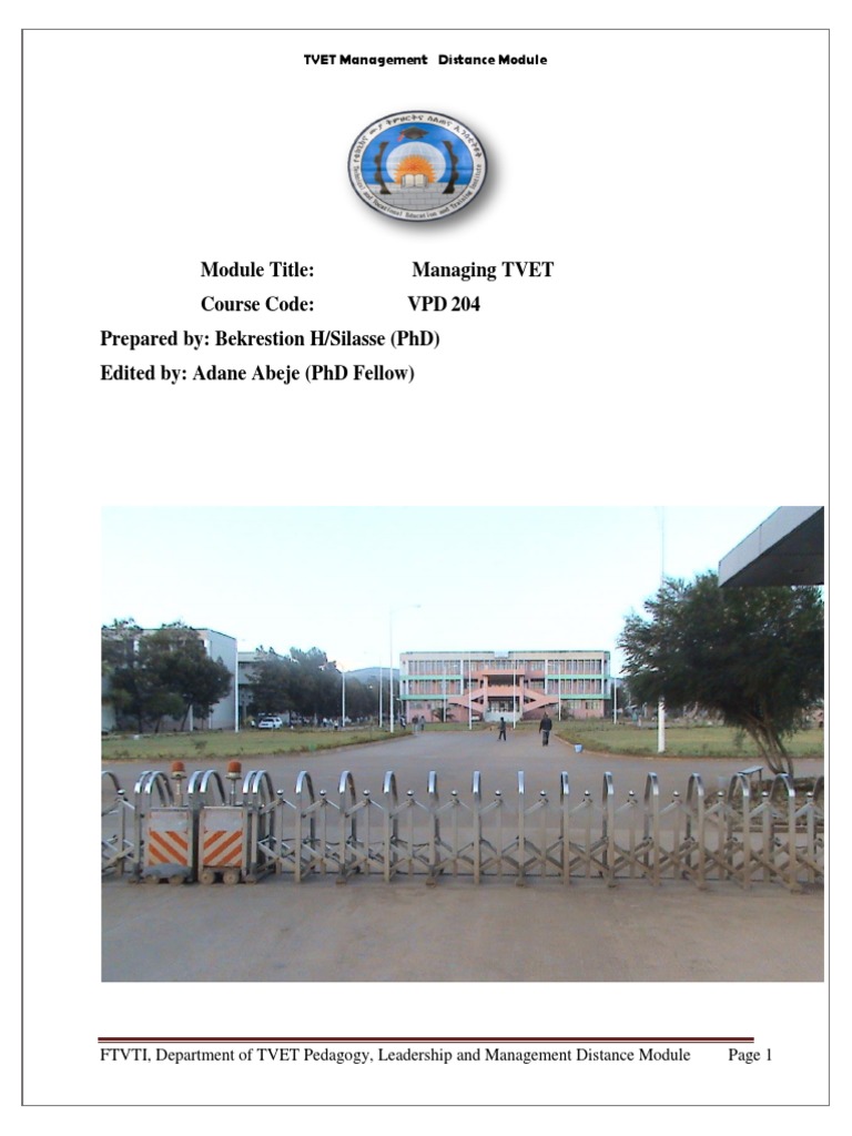 TVET Management | PDF | Vocational Education | Higher Education