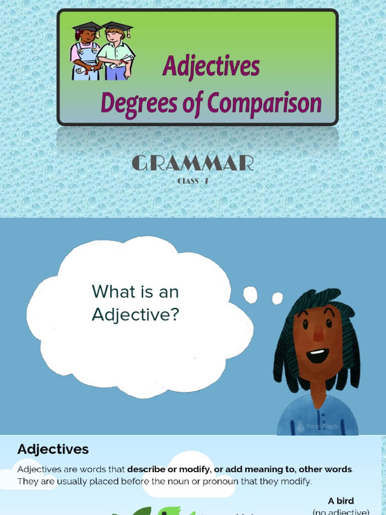 Adjectives and Their Degrees of Comparison | PDF