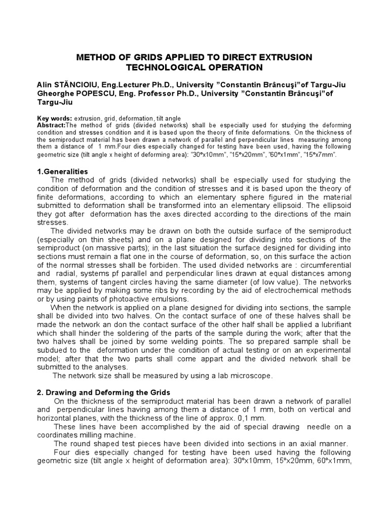 Analyzing Bamboo Defects in Extrusion | PDF | Stress (Mechanics ...