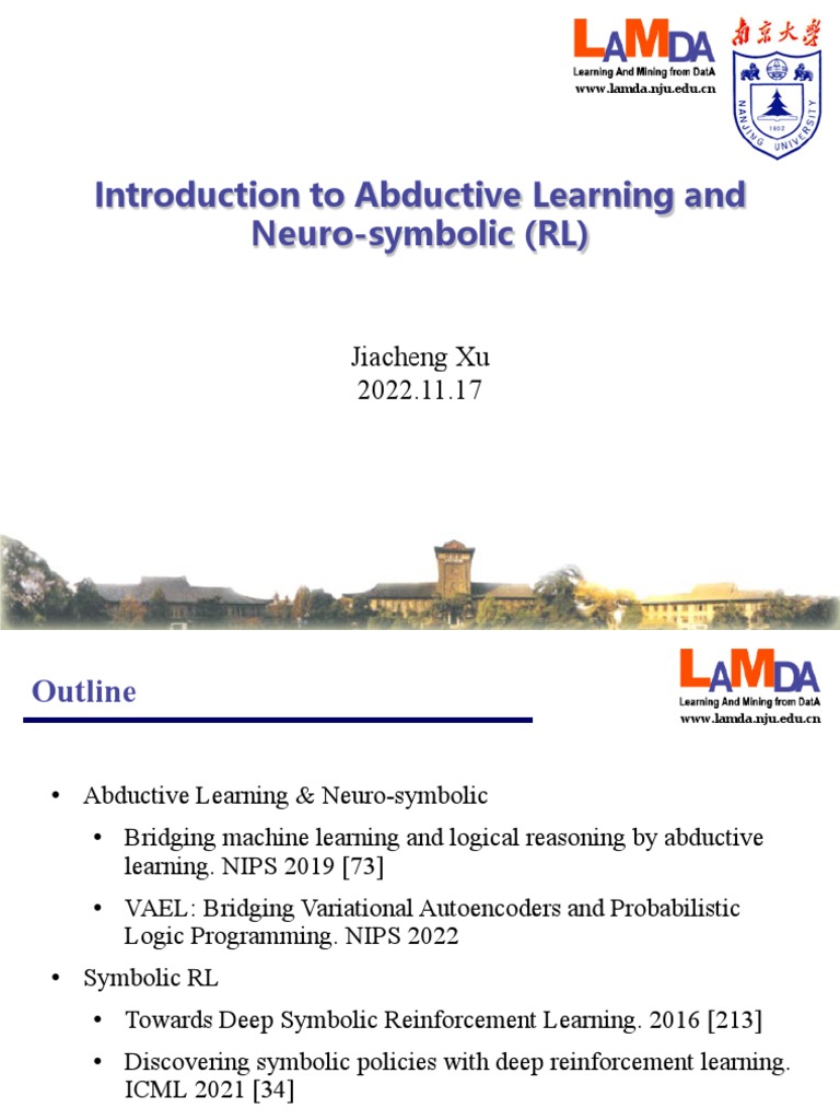 Introduction To Abductive Learning and Neuro-Symbolic (RL) | PDF | Machine Learning | Logic