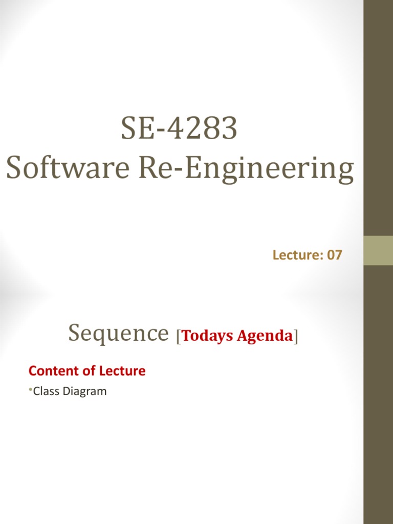 Lec 7 SREE | PDF | Class (Computer Programming) | Unified Modeling Language Lec 7 SREE | PDF | Class (Computer Programming) | Unified Modeling Language