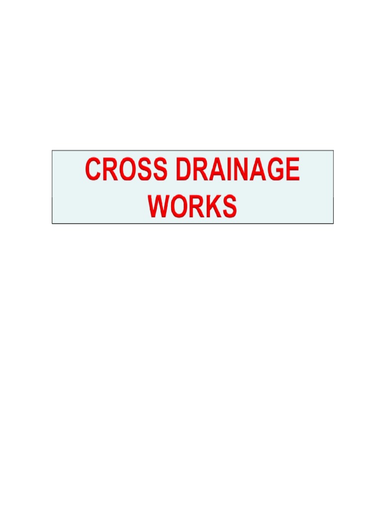 Cross Drainage Works | PDF | Reservoir | Hydroelectricity