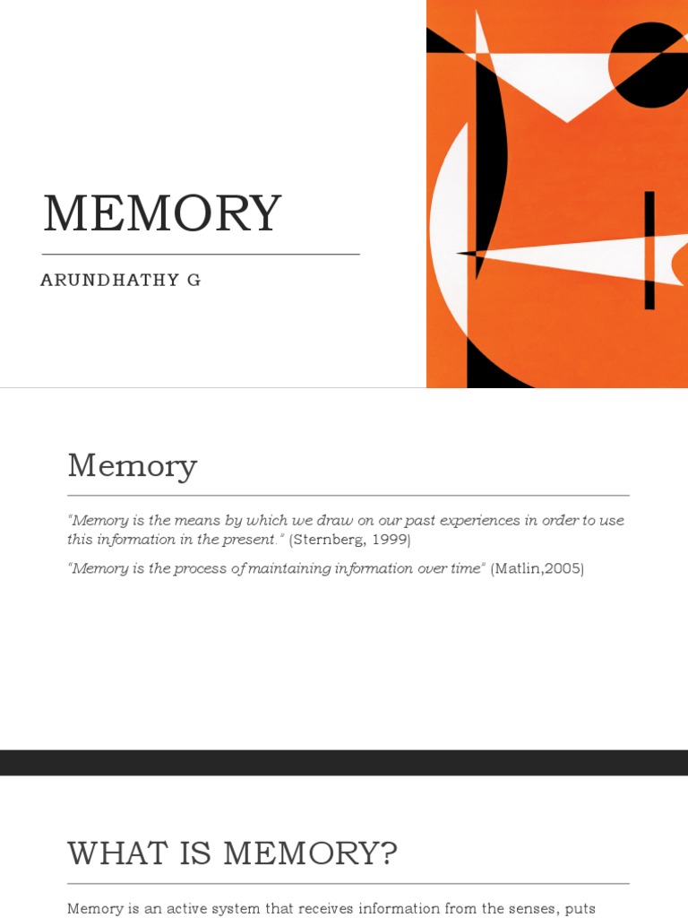 MEMORY Presentation | PDF | Memory | Recall (Memory)
