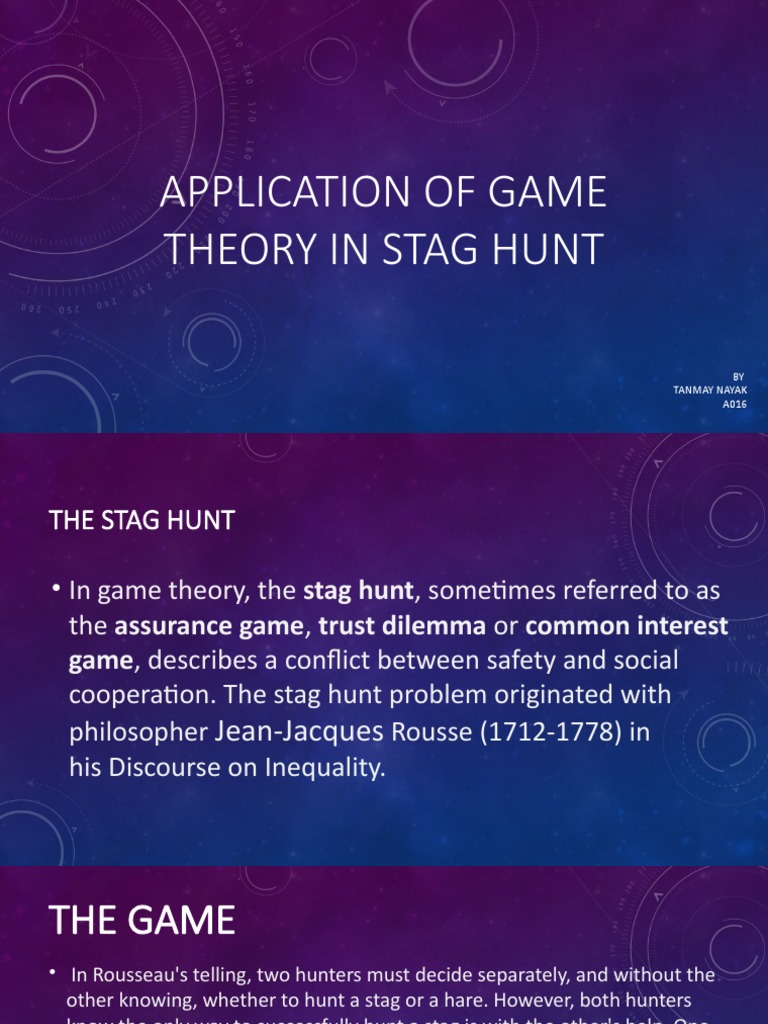 Application of Game Theory in Stag Hunt | PDF | Economic Theories ...