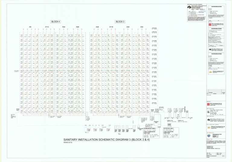 SANITARY SCHEMATIC DIAGRAM (BLOCK-3 & 4) (AP) | PDF