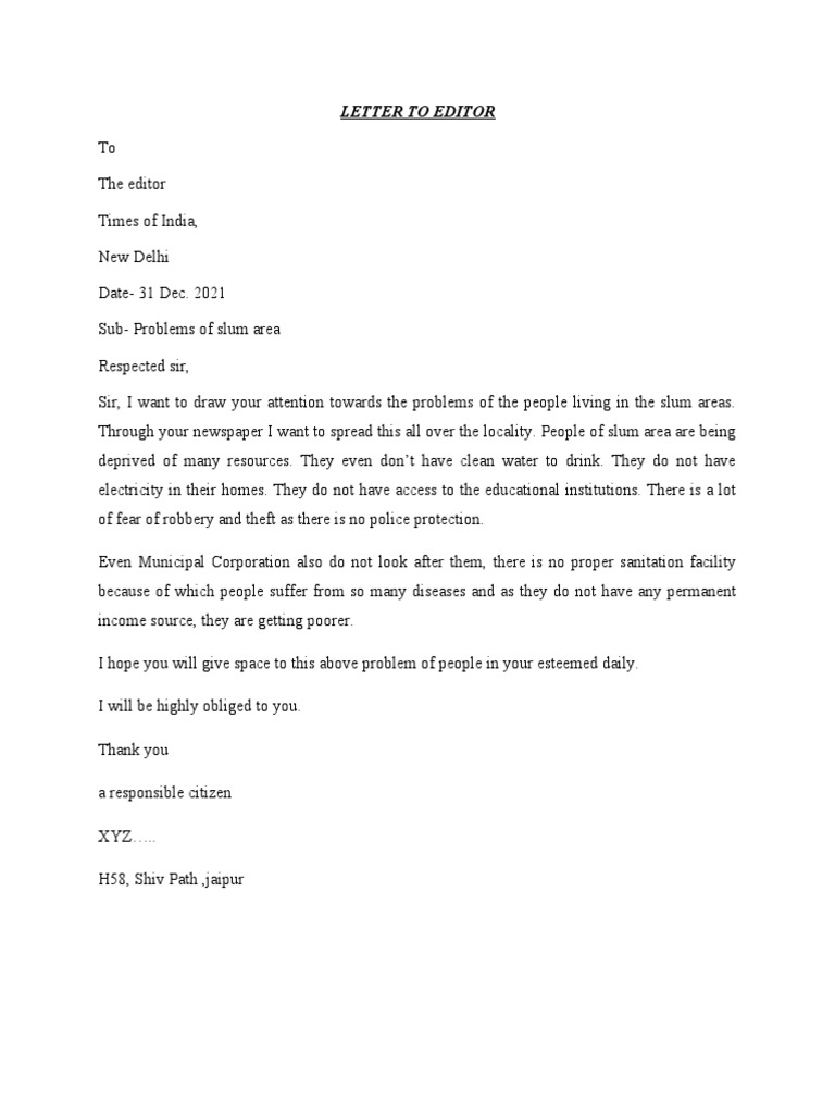 Letter To Editor | PDF