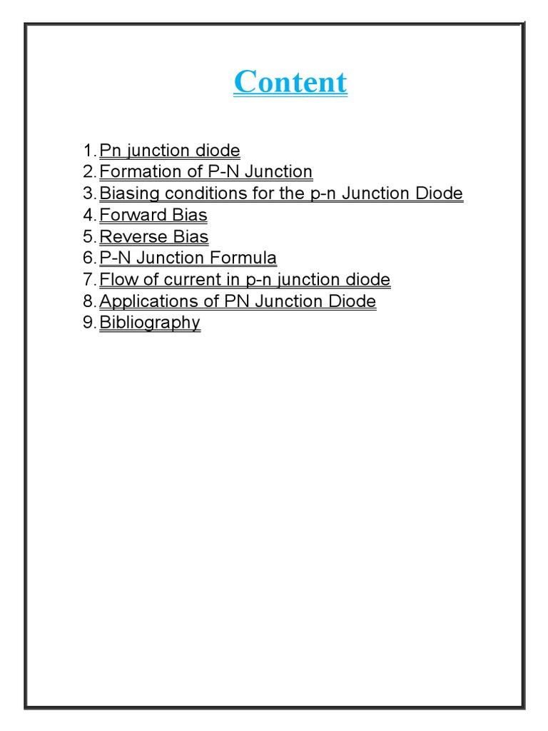 Physics Project Class 12 PN Diode and Its Functions | PDF | P–N ...