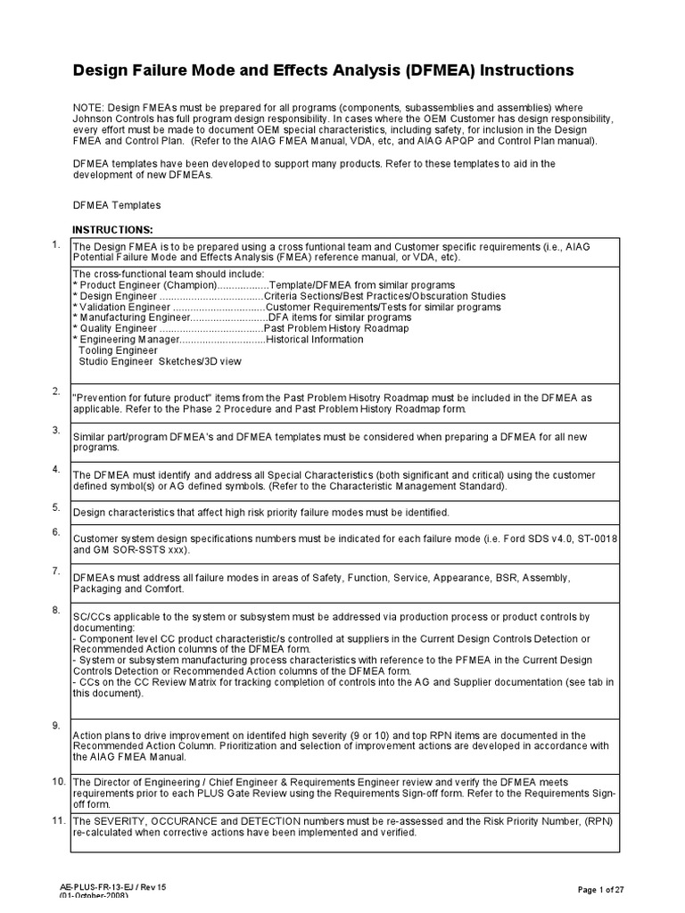 08 Fmea | PDF | Systems Engineering | Engineering