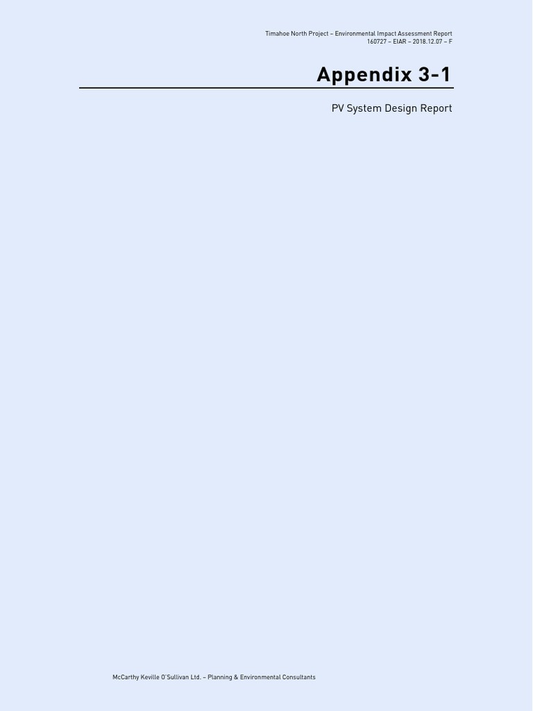 Appendix 3-1 PV System Design Report | PDF | Photovoltaics ...