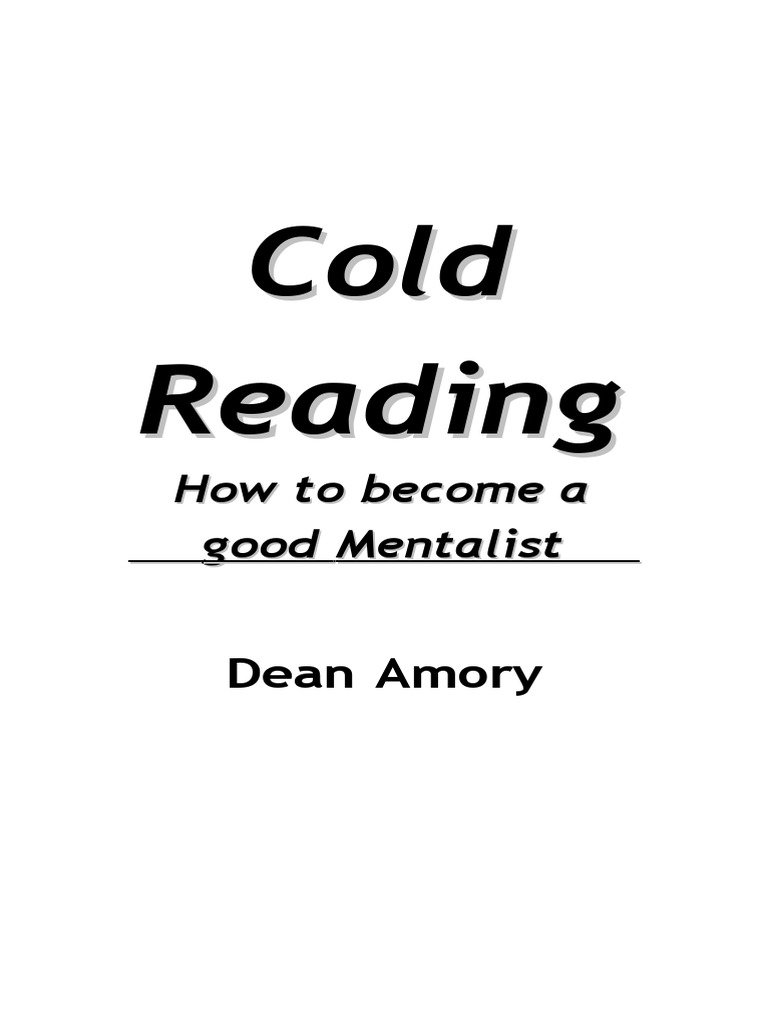 Cold Reading | PDF | Question | Thought