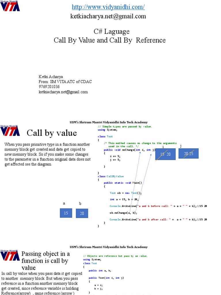 27call By Value Out Pdf Parameter Computer Programming Subroutine