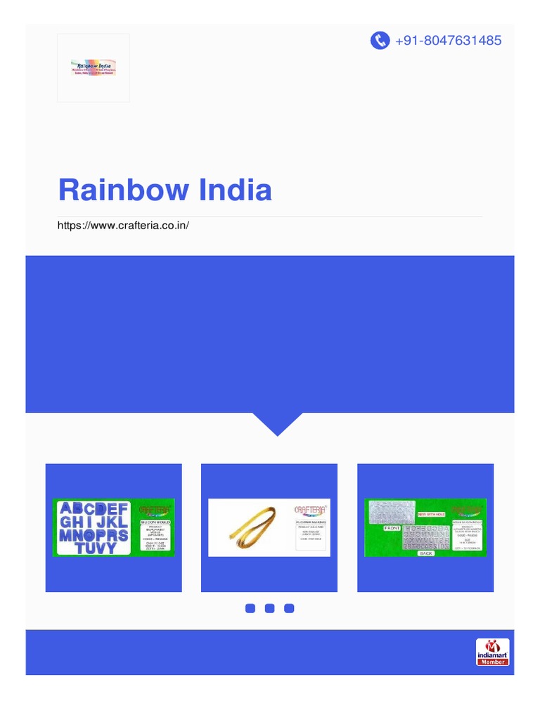 Rainbow India | PDF | Adhesive | Jewellery