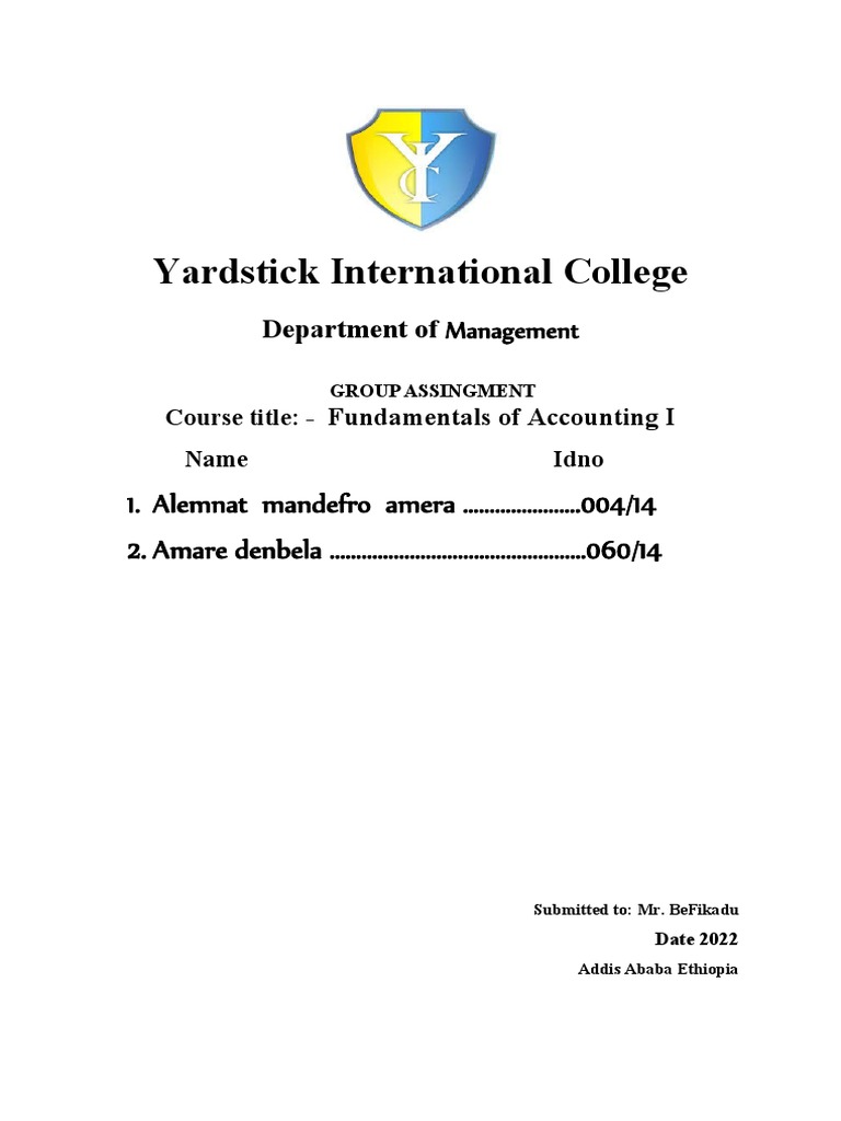 Yardstick International Colleg2 Pdf