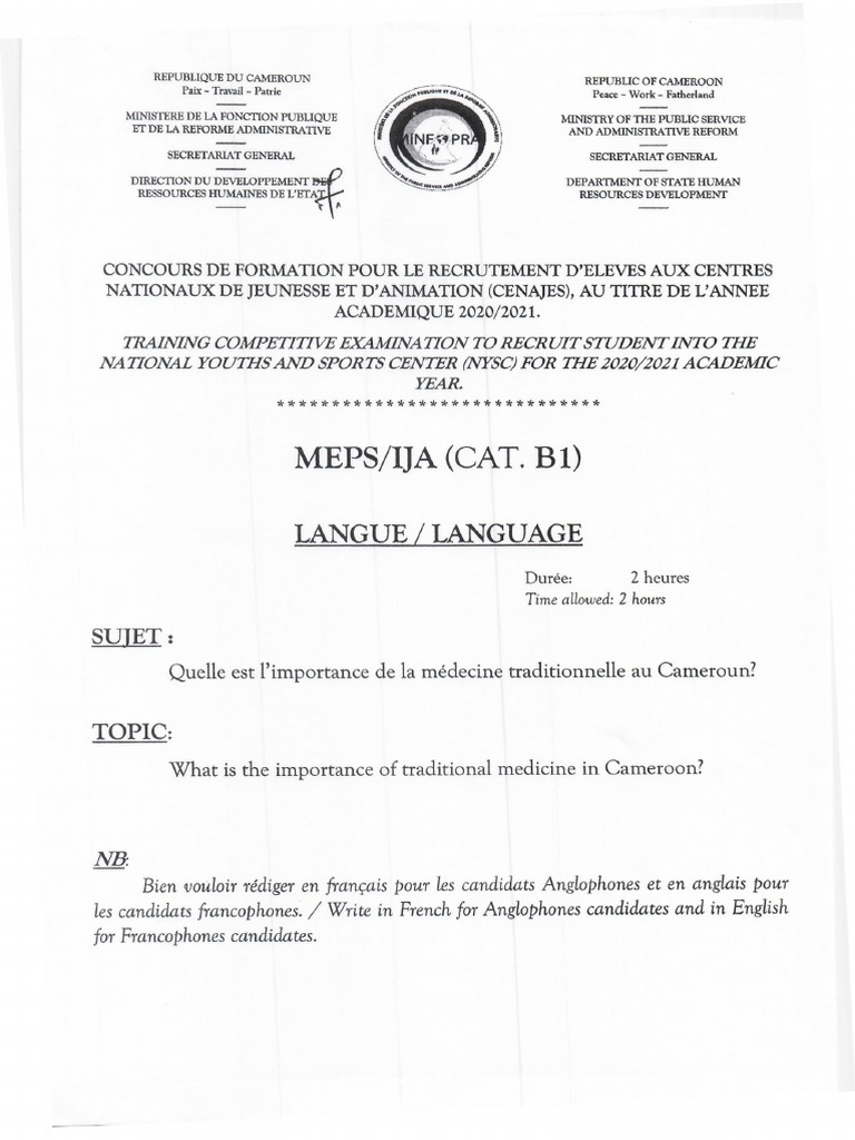 Sujets Cenajes 2020 | PDF | Chômage | Pauvreté