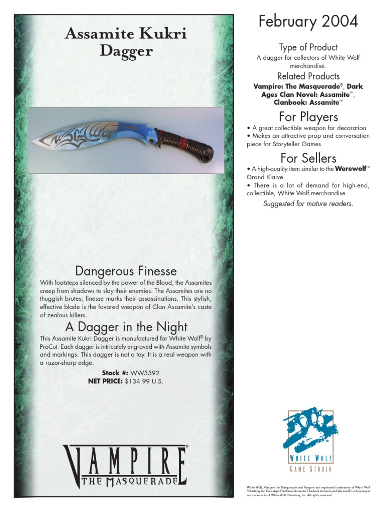 Assamite Dagger | PDF