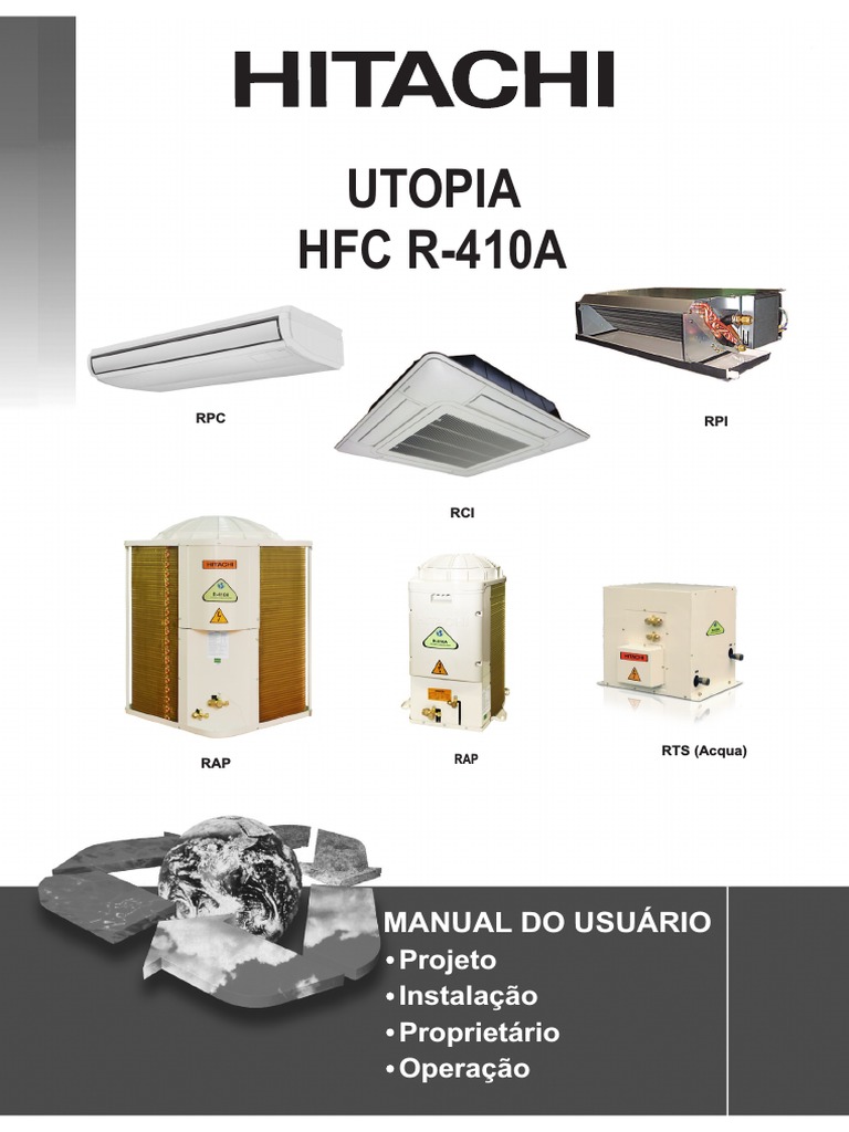 Ar Condicionado Split Piso On Off Hitachi Utopia 58000 Btus Frio 220v ...