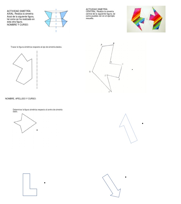 Actividad Simetría Central | PDF