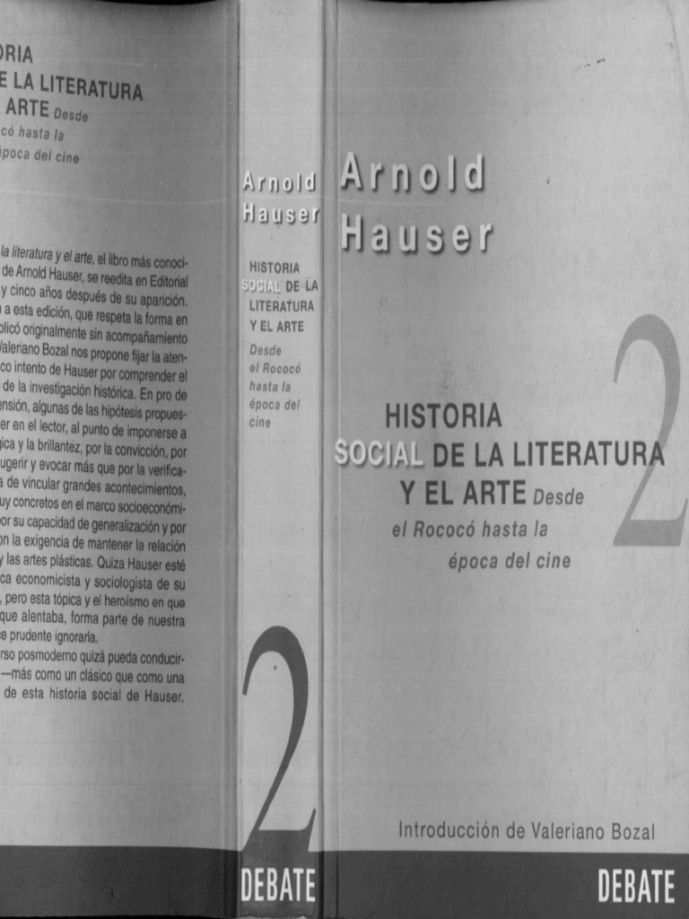 Hauser Arnold Historia Social de La Literatura y El Arte Romanticismo | PDF