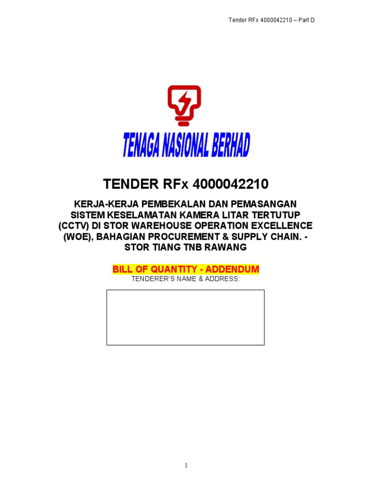 CCTV System Supply and Installation Tender | PDF | Taxes | Prices