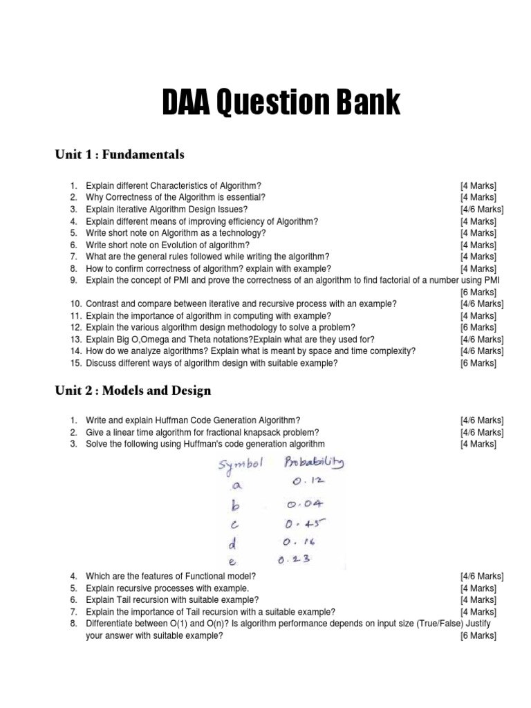 Daa Question Bank All Units | PDF | Computational Complexity Theory | Time Complexity