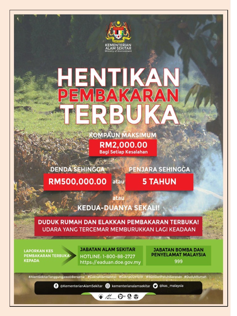 Larangan Pembakaran Terbuka - Jabatan Alam Sekitar | PDF