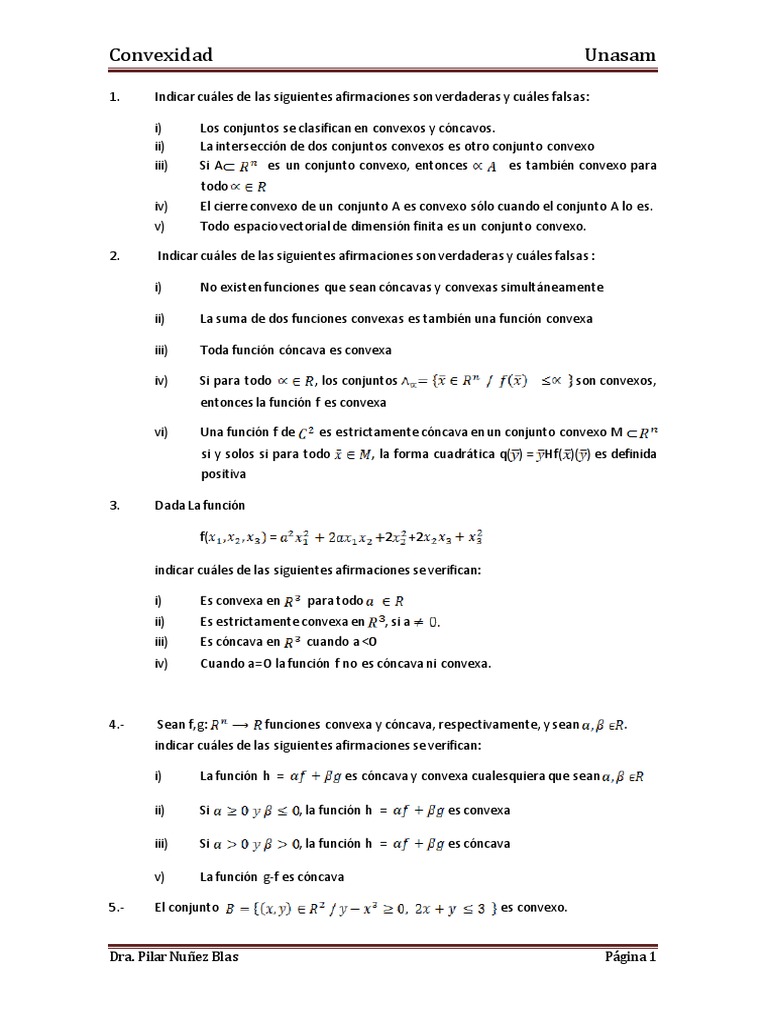 Conv | PDF | Conjunto convexo | Función (Matemáticas)