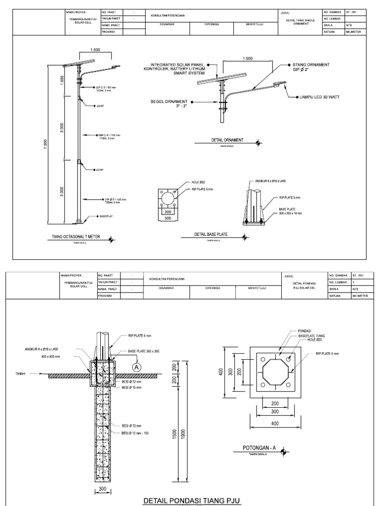 Gambar PJU | PDF Gambar PJU | PDF
